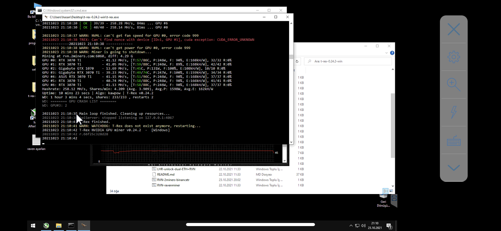 Gigabyte 3070ti out of memory problem · Issue #766 · trexminer/T-Rex · GitHub