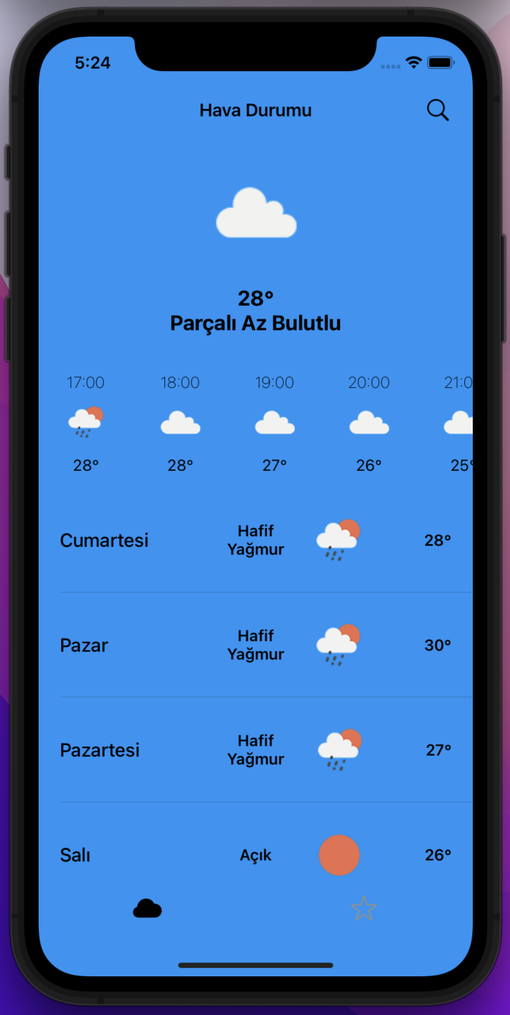 GitHub - MmtDrn/WeatherForecast: MVVM, Alamofire, Rest-Api