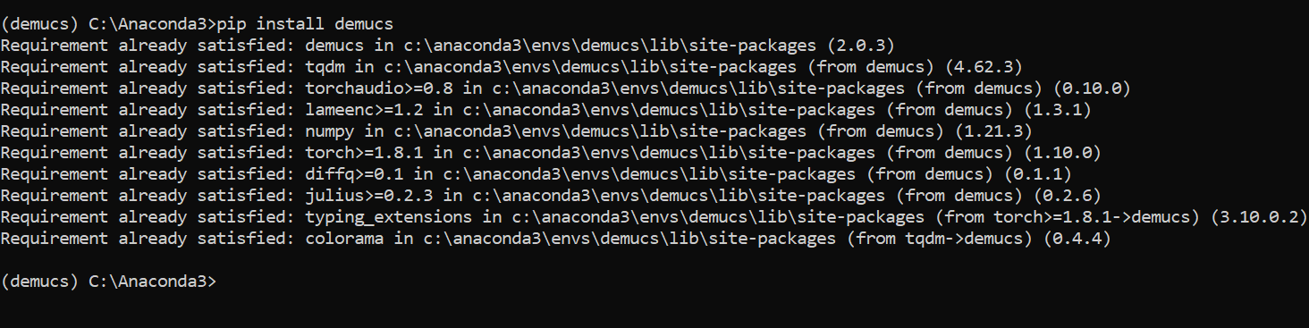 stuck with Julius · Issue #213 · facebookresearch/demucs · GitHub