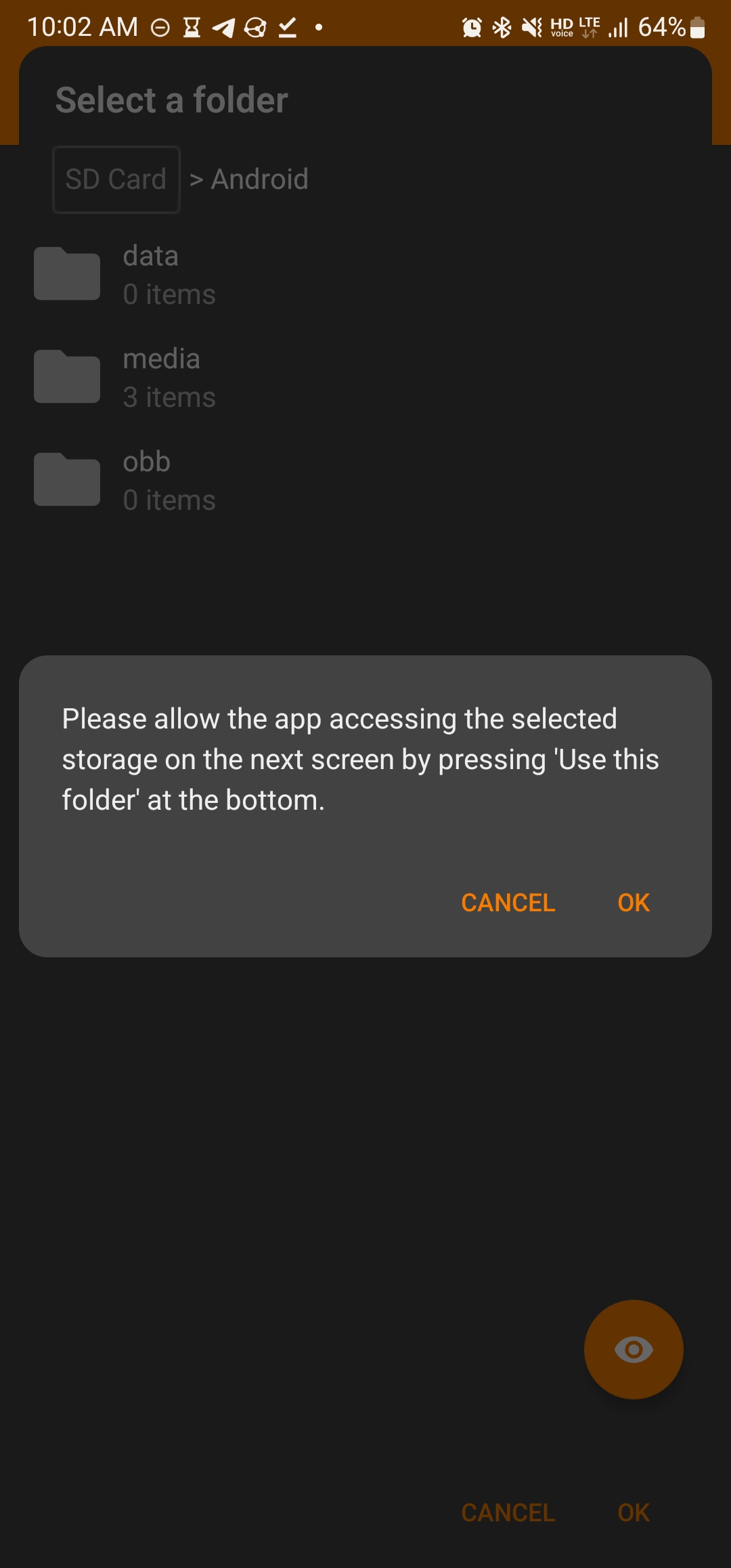 DocumentsUI file access prompt for App-Specific directories (/Android/data or obb) does not ...