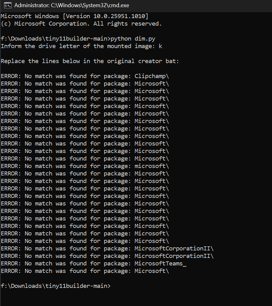 Please update the script · Issue #101 · ntdevlabs/tiny11builder · GitHub