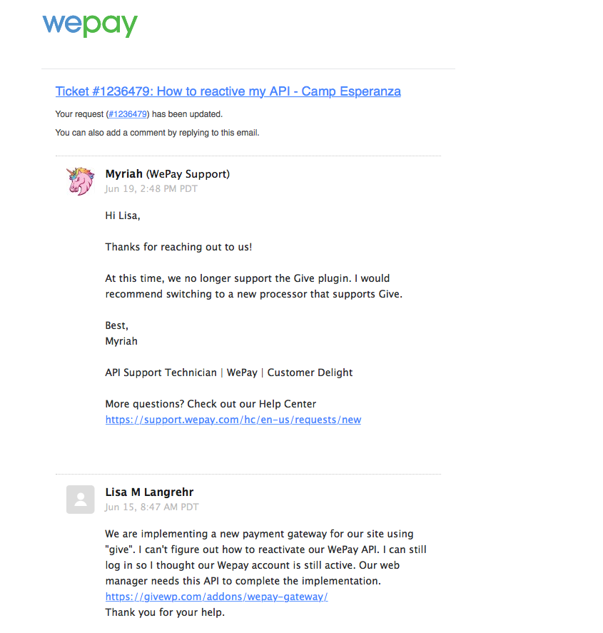 New API version has breaking changes · Issue #25 · impress-org/Give-WePay · GitHub