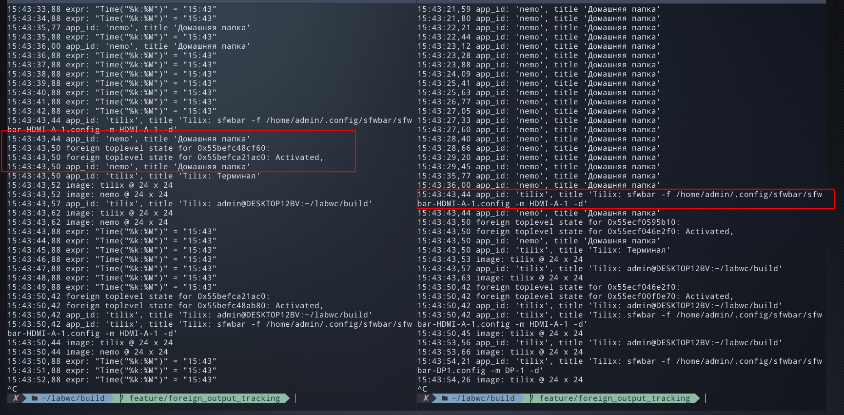 Show corresponding tasks for each monitor on task bar with Dual Monitors · Issue #744 · labwc ...