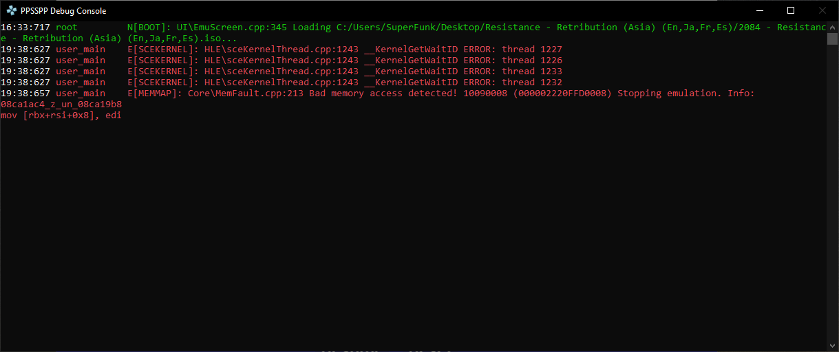 Resistance Retribution Crashing · Issue 15246 · Hrydgardppsspp · Github 