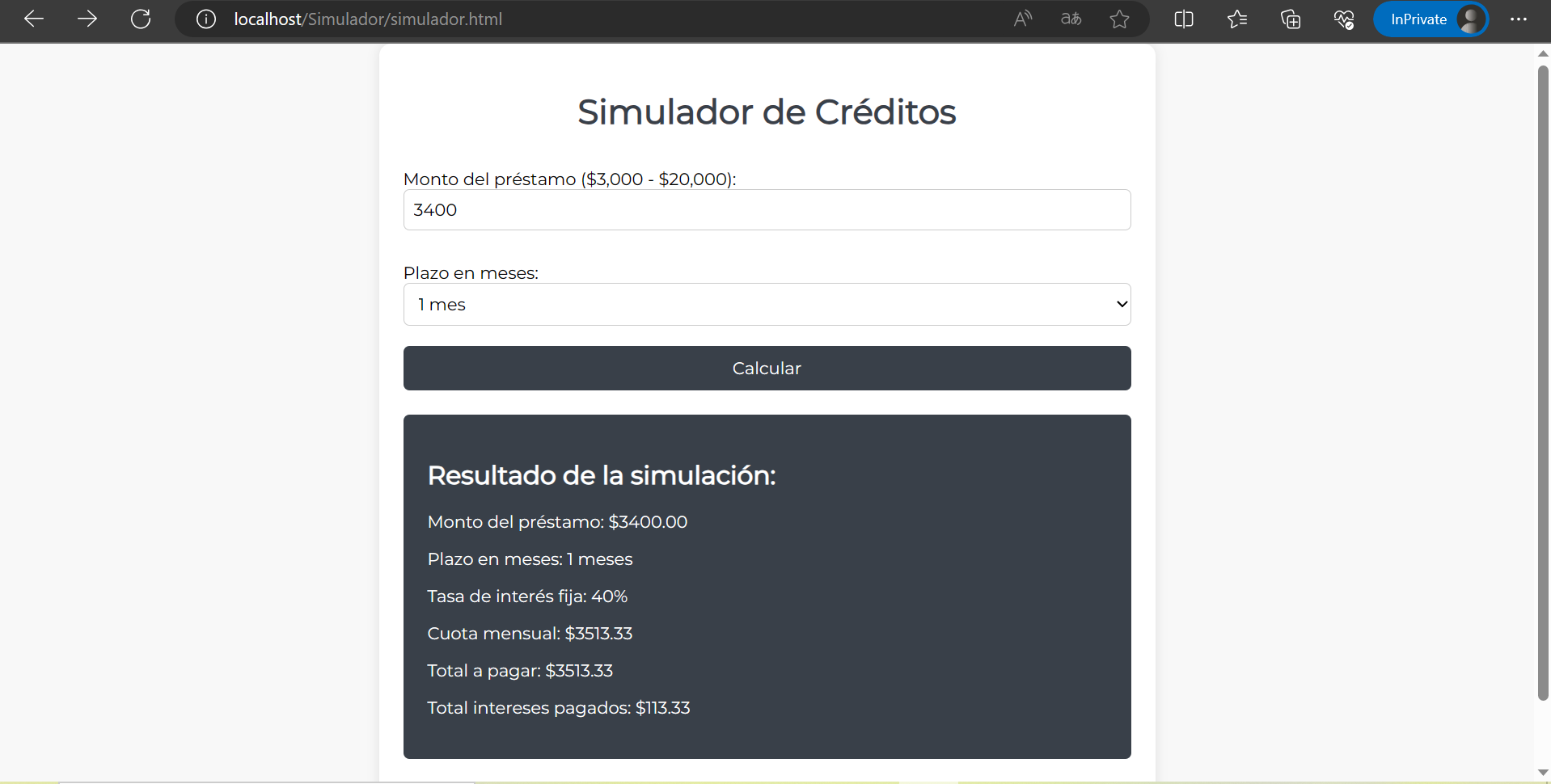 GitHub - Aaronhemb/Simulador_credito: Simulador de credito dependiendo de la taza de interes