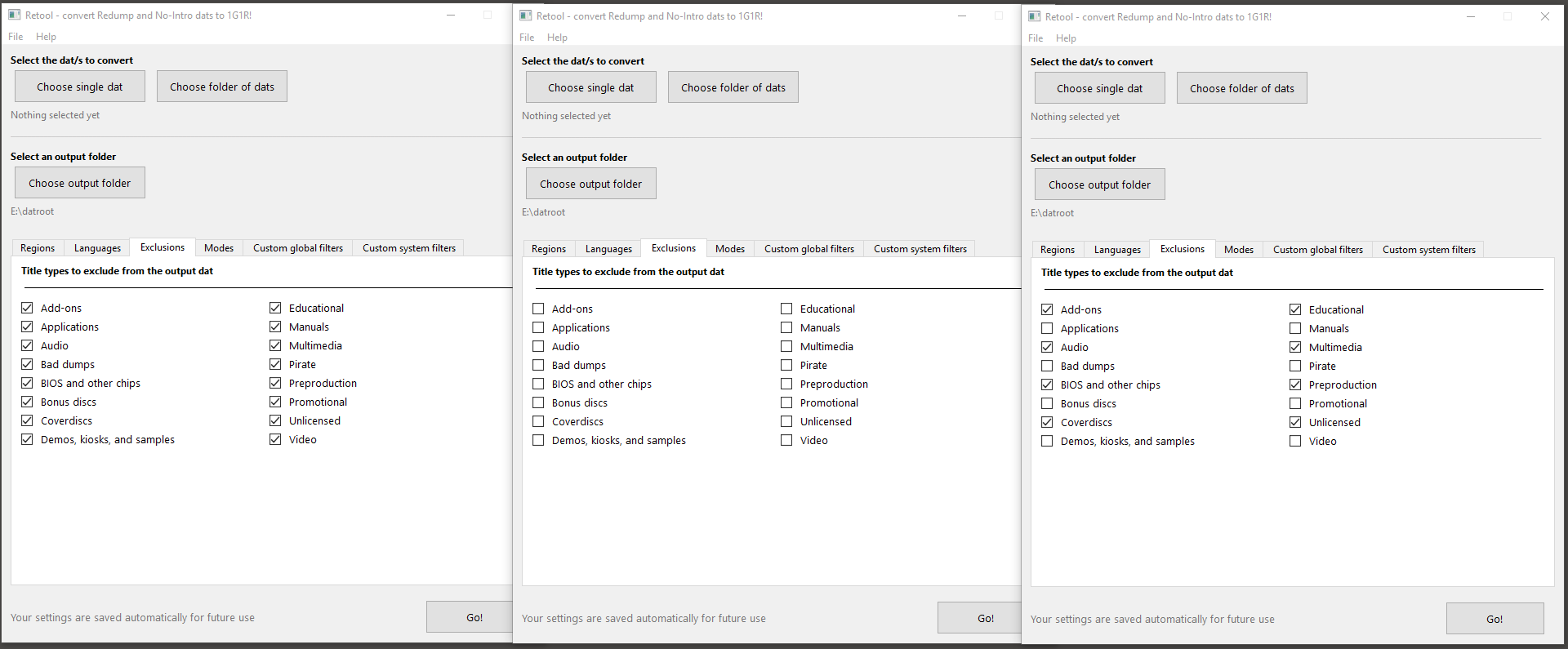 Save feature for multiple custom filterings? · Issue #146 · unexpectedpanda/retool · GitHub