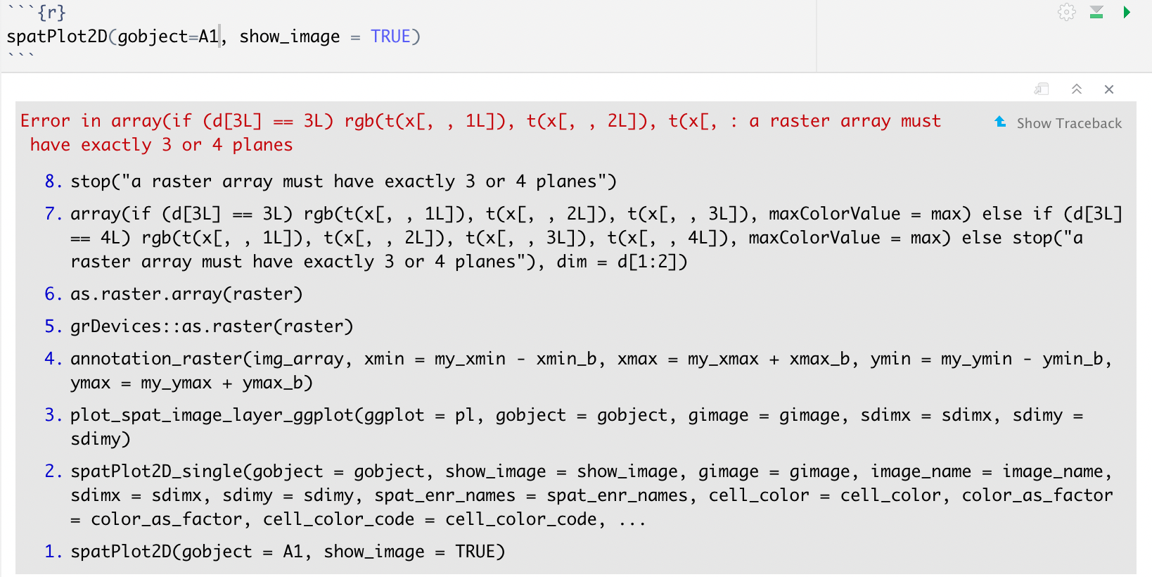 Error In Arrayif D 3l 3l Rgbtx 1l Tx 2l Tx A Raster Array Must Have