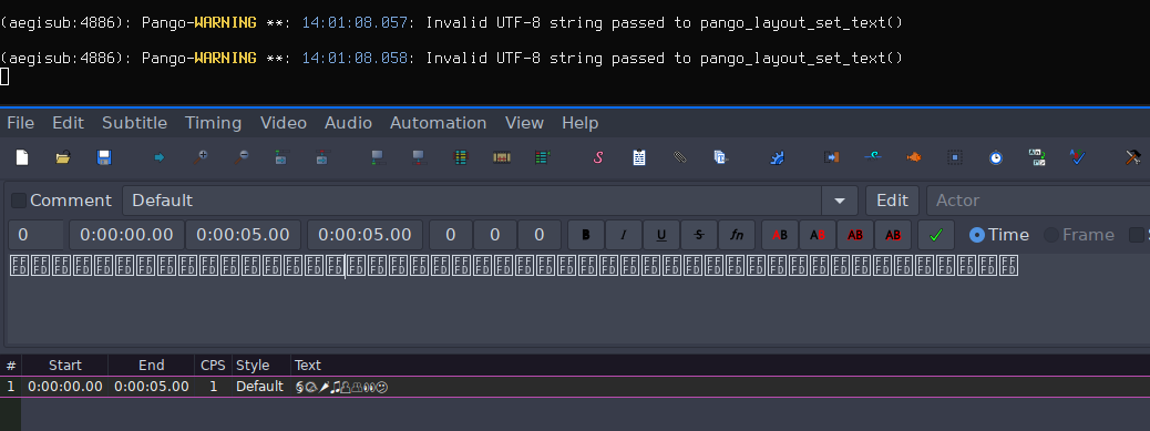 Certain unicode emoticons/pictograms result in error · Issue #121 · Aegisub/Aegisub · GitHub