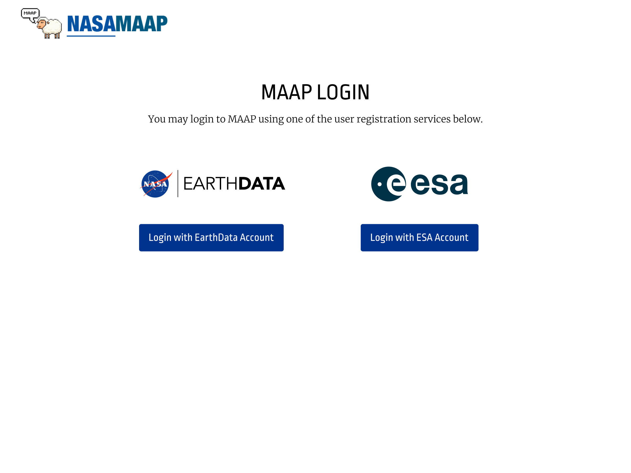 Implement updated login page design · Issue #3 · MAAP-Project/maap-auth-cas · GitHub