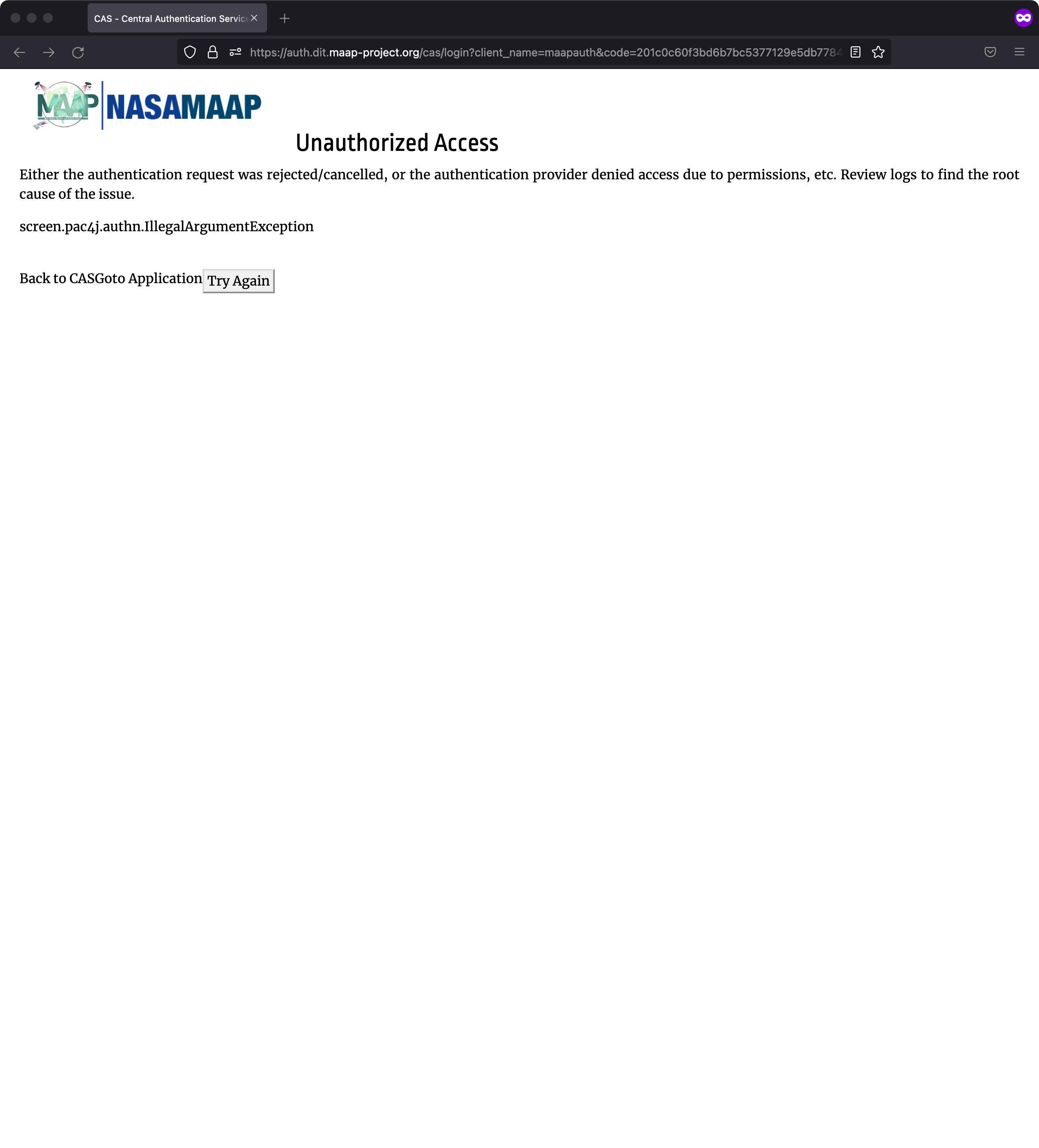 Intermittent Not Authorized Issues In Uat · Issue 7 · Maap Projectmaap Auth Cas · Github 