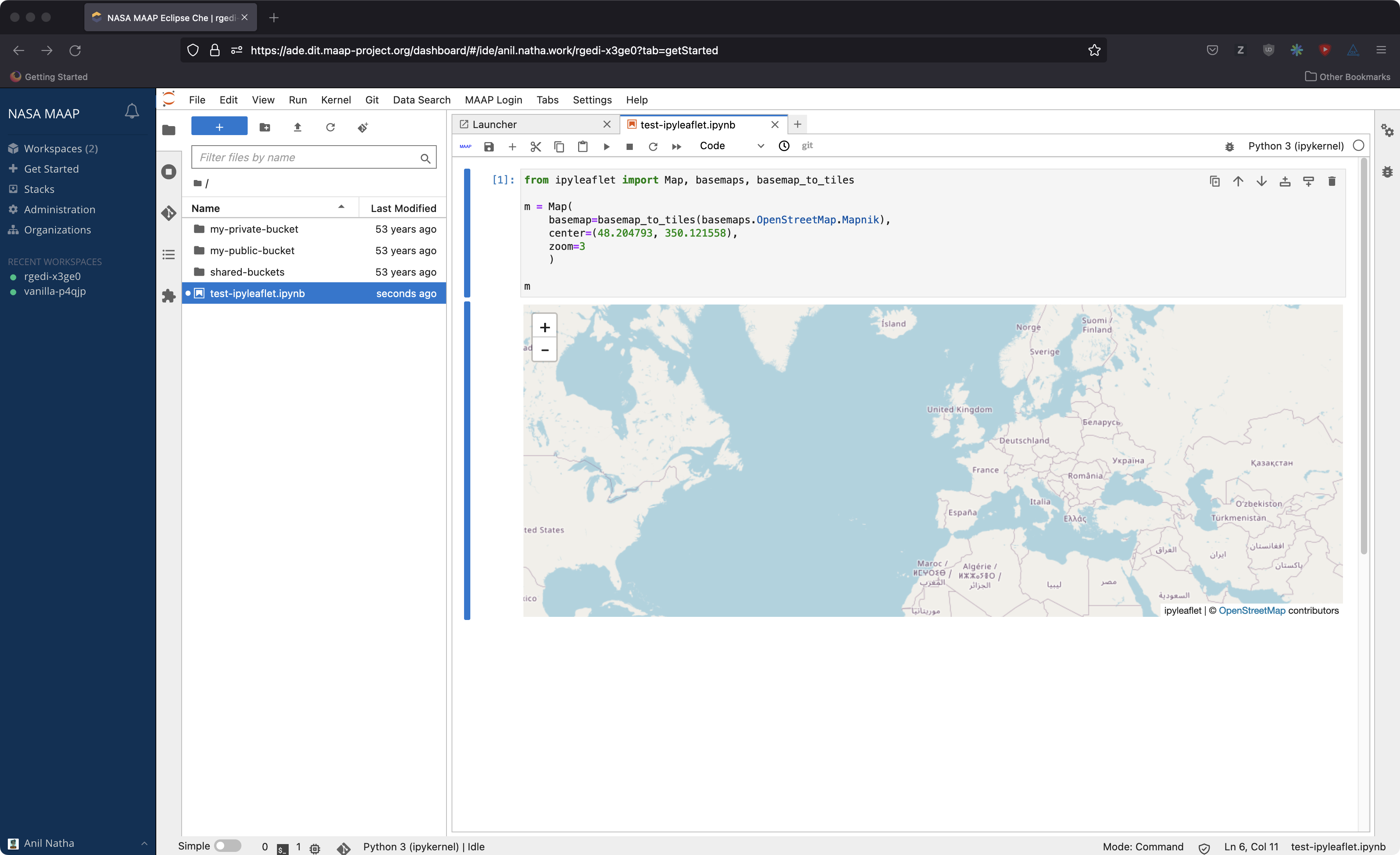 Add ipyleaflet to workspaces · Issue #668 · MAAP-Project/Community · GitHub