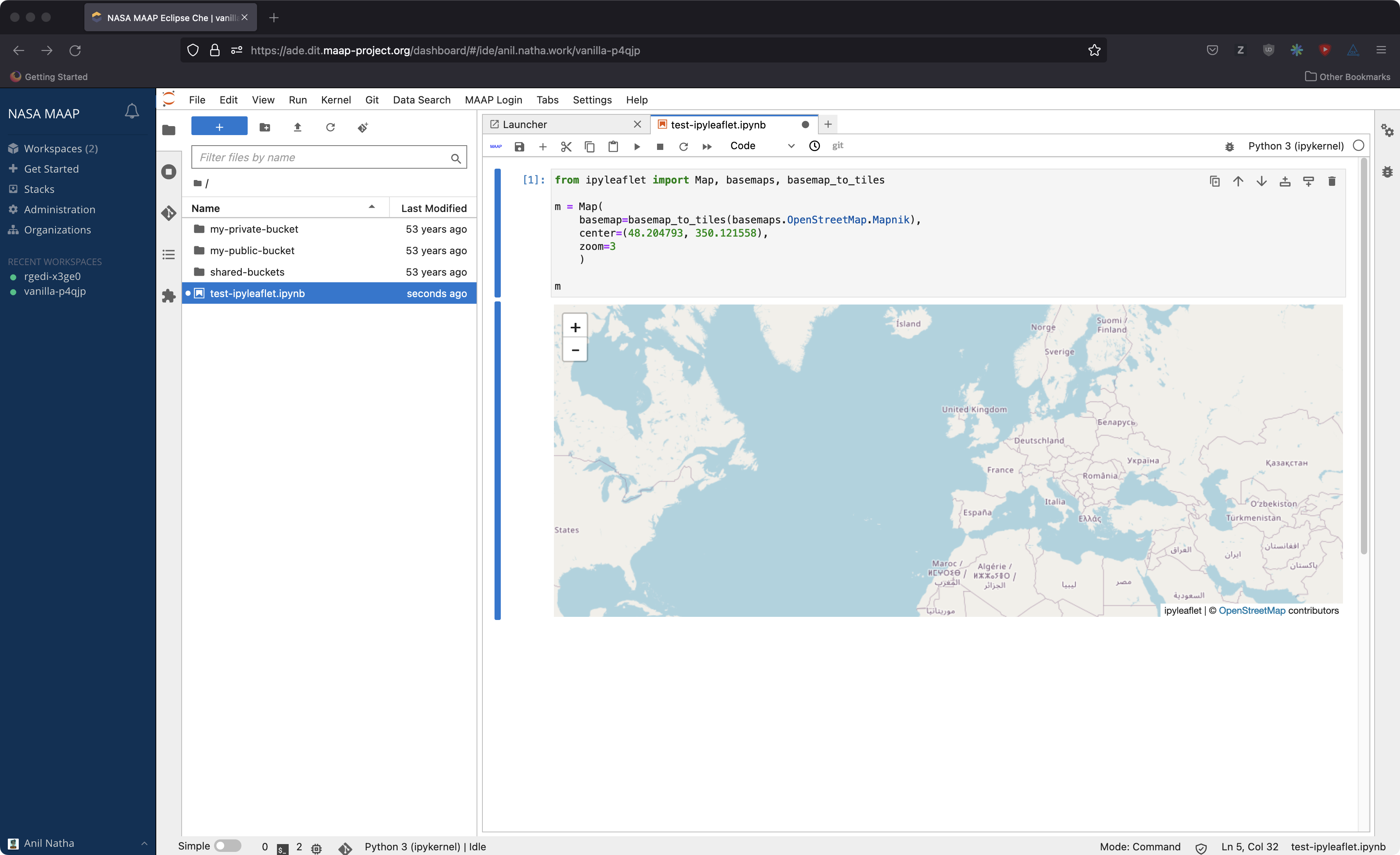 Add ipyleaflet to workspaces · Issue #668 · MAAP-Project/Community · GitHub