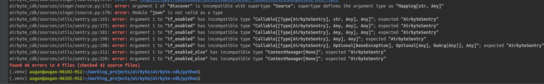 CDK: typing errors · Issue #9500 · airbytehq/airbyte · GitHub