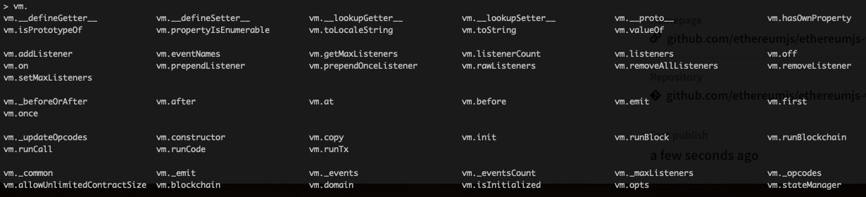 VM exposes too much stuff · Issue #924 · ethereumjs/ethereumjs-monorepo · GitHub