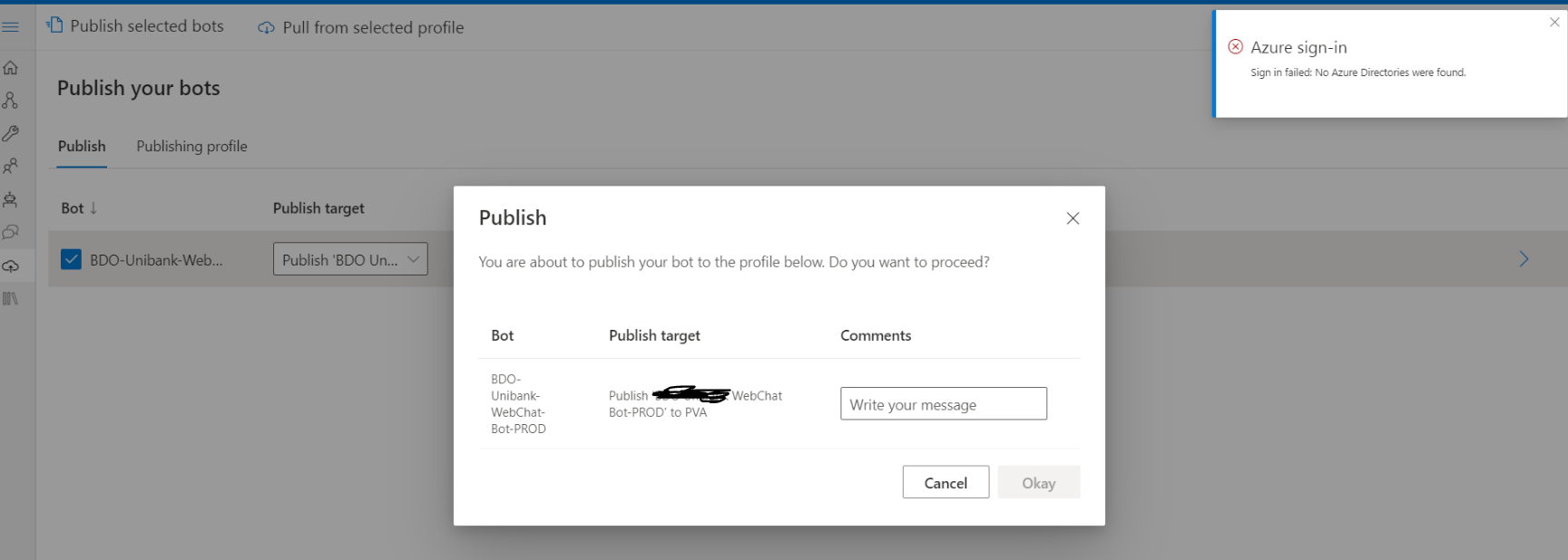 Cannot Sign In Publish To Bot Composer · Issue 8817 · Microsoftbotframework Composer · Github 2222
