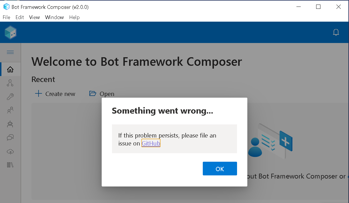 Cannot login to Bot Composer, login icon missing · Issue #9105 · microsoft/BotFramework-Composer ...