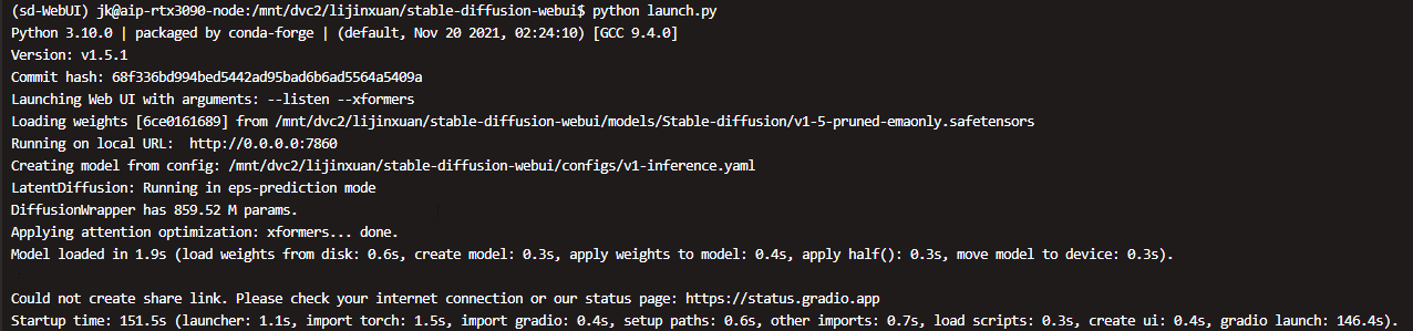 [Bug]: Gradio launch does not show public url · Issue #13140 · AUTOMATIC1111/stable-diffusion ...