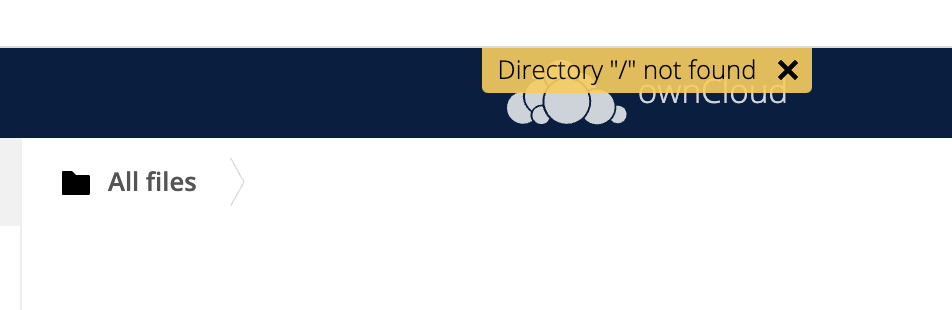 Directory / not found · Issue #40723 · owncloud/core · GitHub