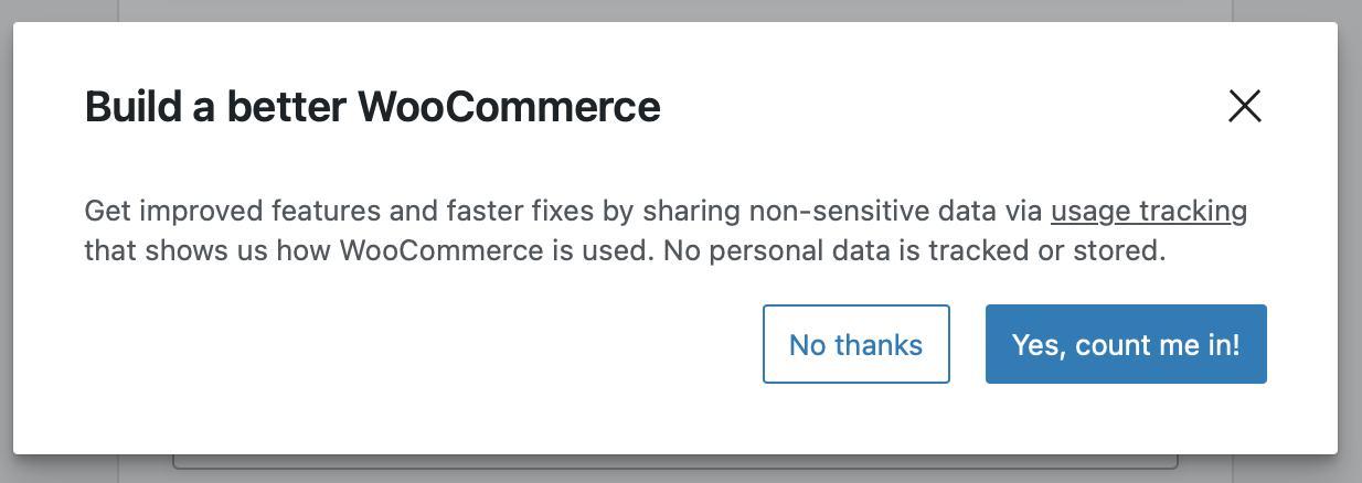 [Enhancement]: Replace usage tracking modal with a friendlier UI component · Issue #37536 ...