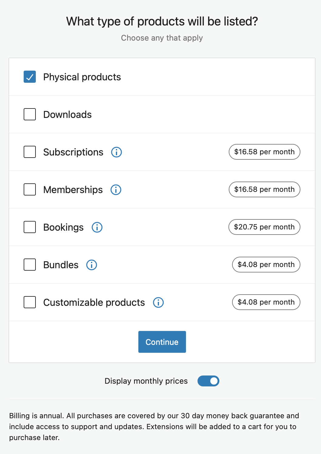 [enhancement] Display Marketplace Prices As The Annual Amount · Issue 37538 · Woocommerce