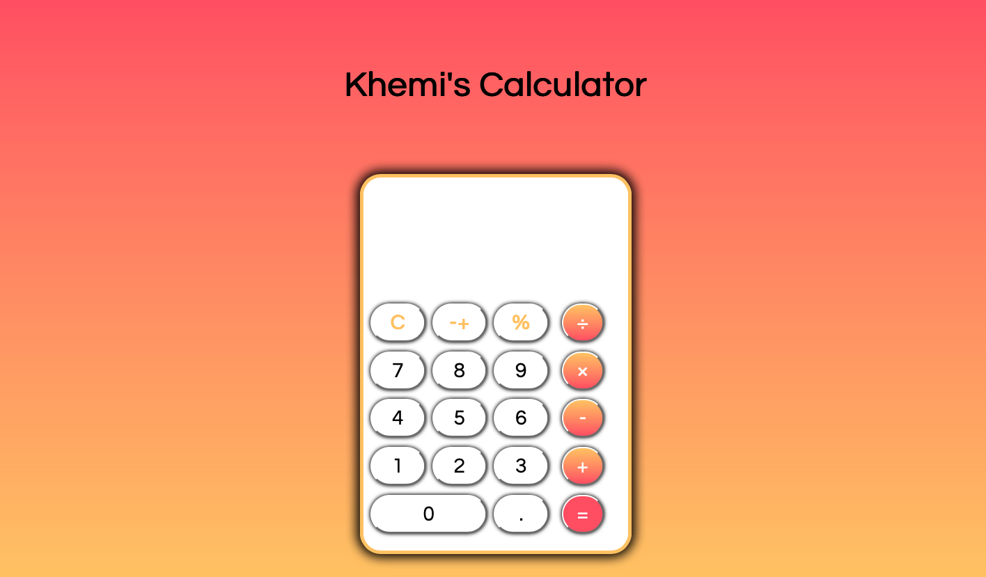 GitHub - Khemi1998/calculator: First Project - Calculator