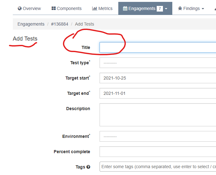 "title" input is missing from "import-scan" API method · Issue #5335 · DefectDojo/django ...