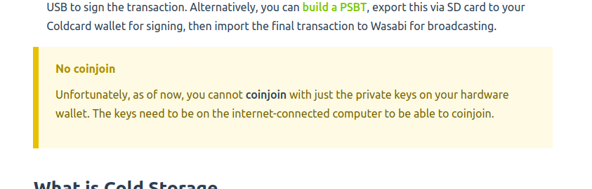 link not visible in yellow box (cautious warning) on dark mode · Issue #1404 · WalletWasabi ...