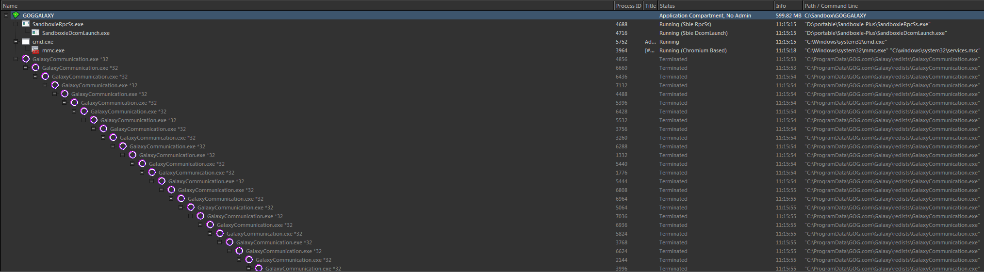 GOG Galaxy not working properly · Issue #3297 · sandboxie-plus/Sandboxie · GitHub