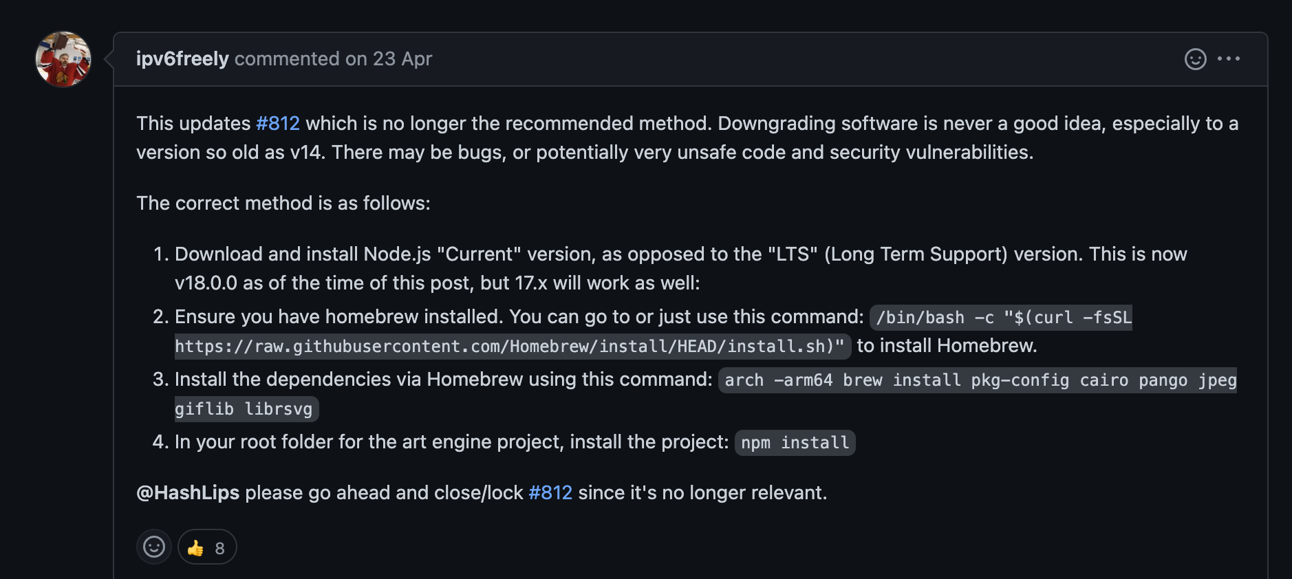 Can't Install NPM · Issue #1220 · HashLips/hashlips_art_engine · GitHub