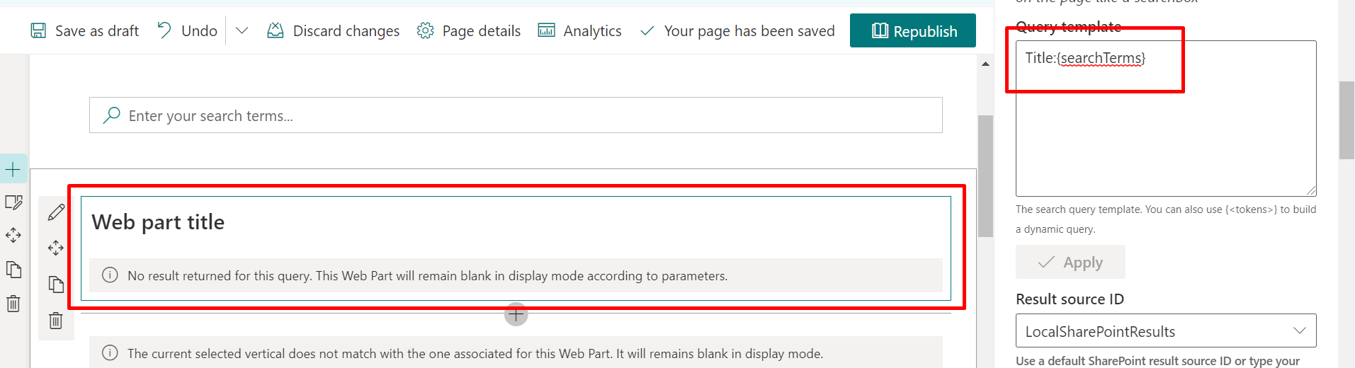 Search result is displaying Even there is no keyword in search box ...