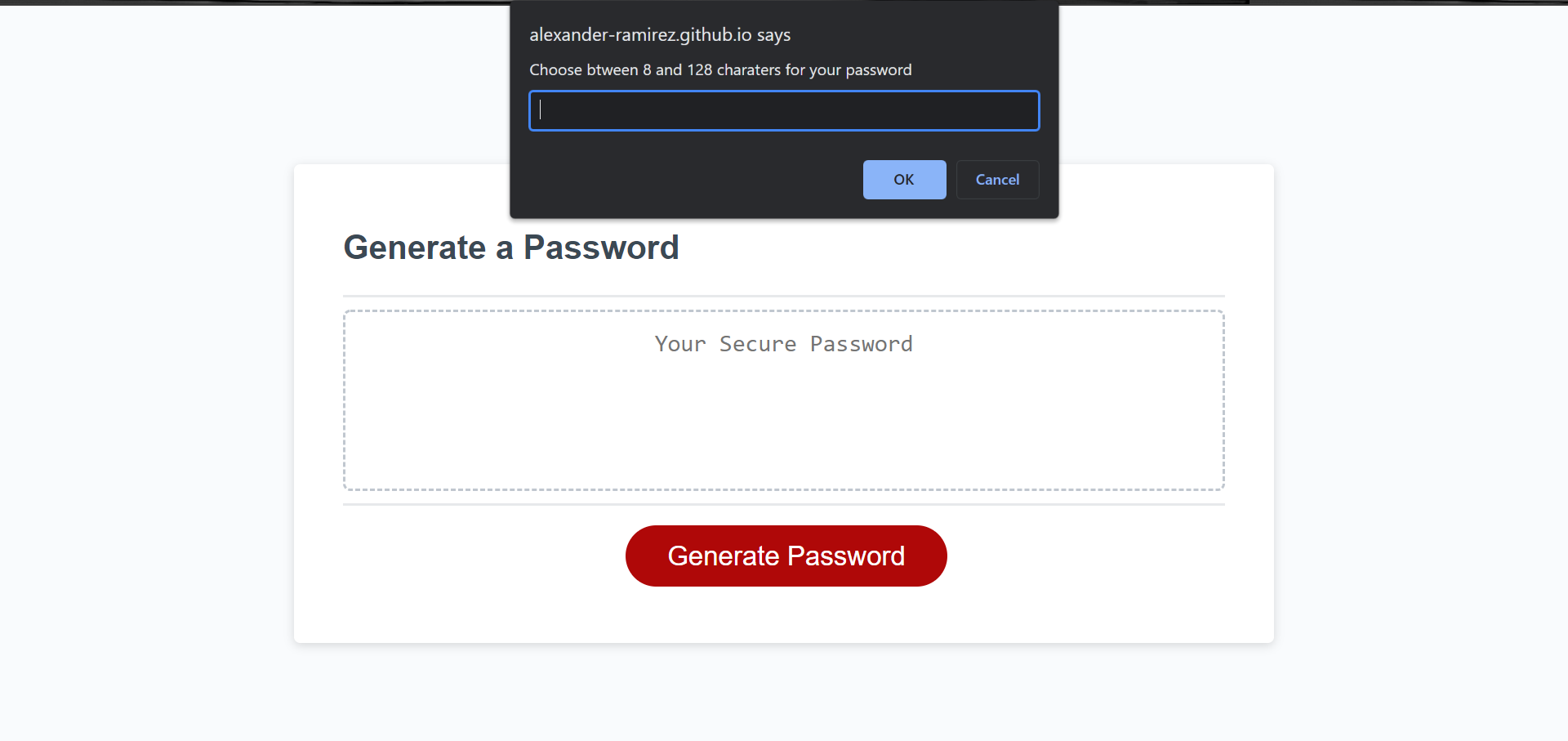 GitHub - Alexander-Ramirez/passwordGen