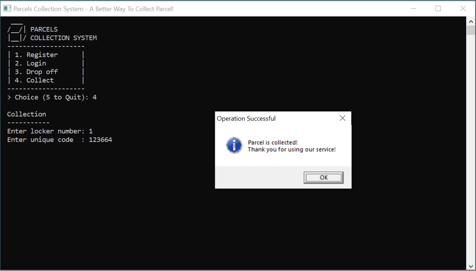 GitHub - soochin17/Parcels-Collection-System