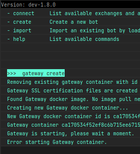 Gateway not starting with development docker · Issue #5731 · hummingbot/hummingbot · GitHub