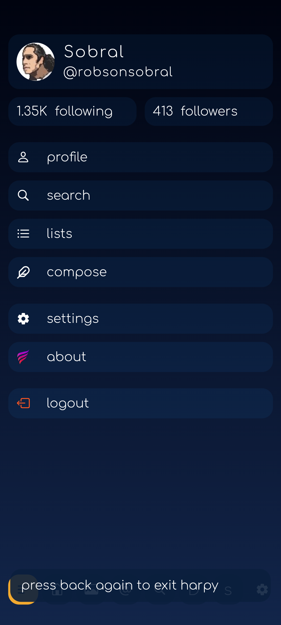 Bottom toolbar hidden by warning dialog · Issue #813 · robertodoering/harpy · GitHub