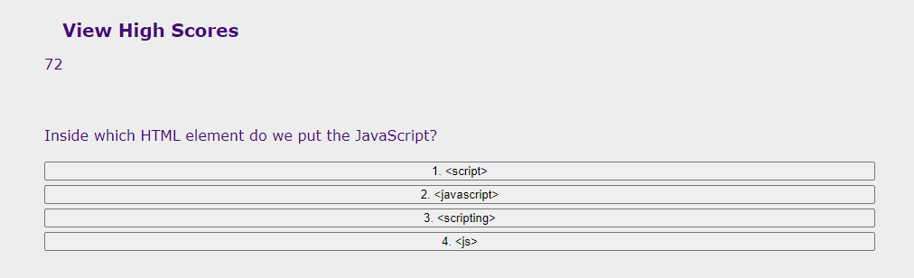 GitHub - mflanigan13/code-quiz: This application is a timed coding quiz on JavaScript ...