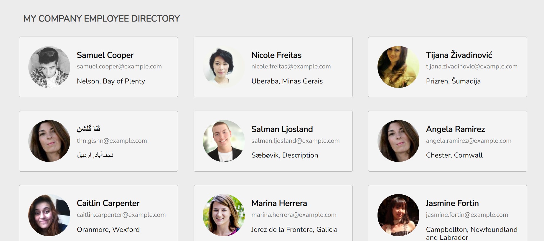 Github Kaisenwu Webdevelopment Miniproject Employeedirectory Javascript