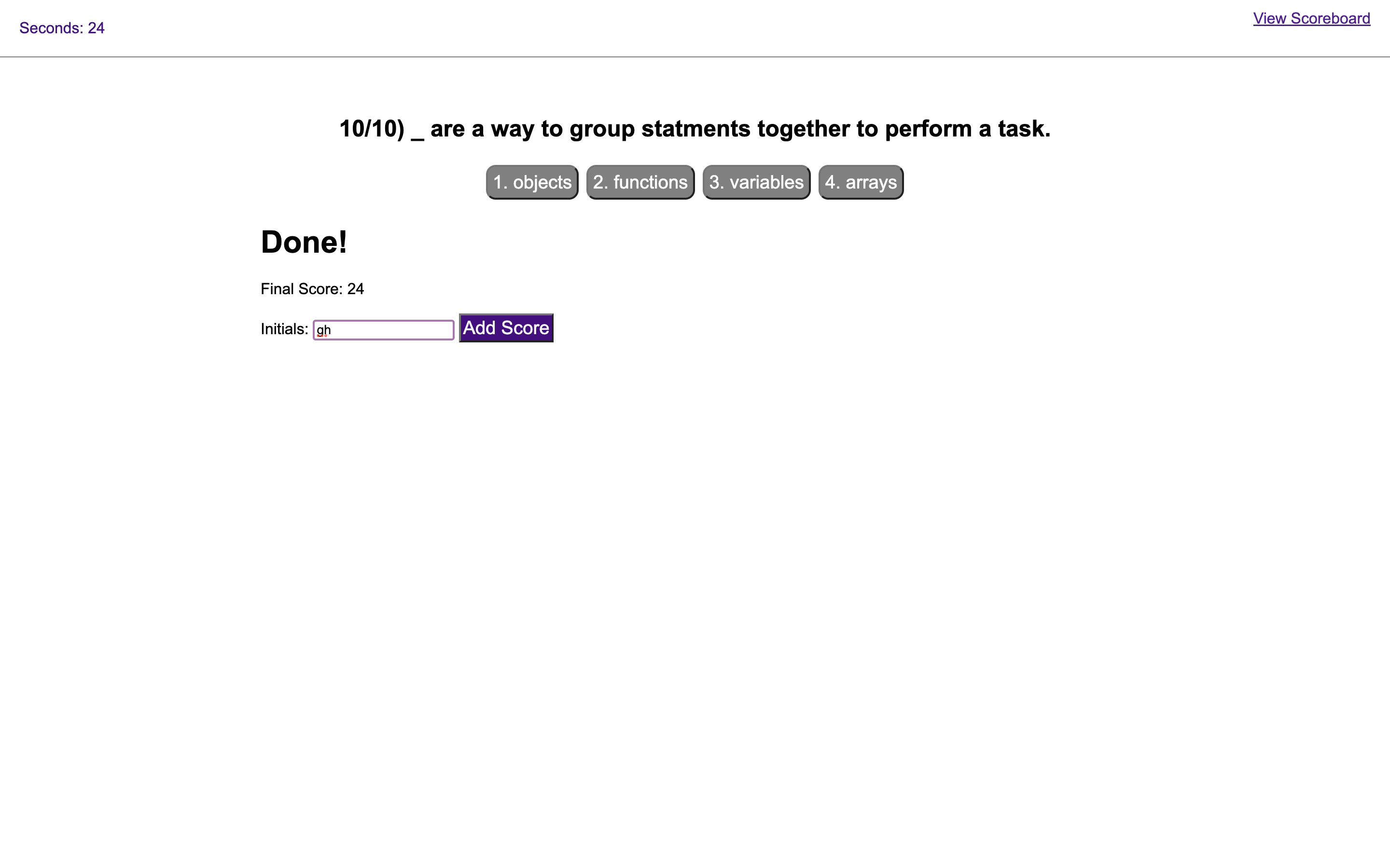 GitHub - rwood022/Quiz-me-Coding-Quiz: Timed coding quiz with multiple-choice questions