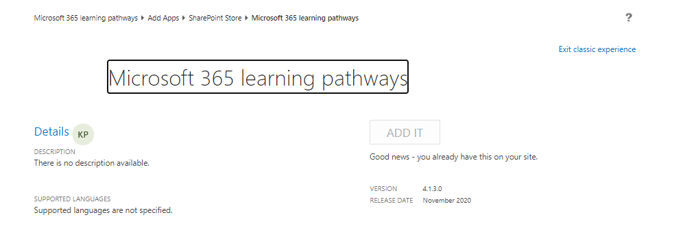 Not able to update the Learning pathways in our tenant · Issue #598 · pnp/custom-learning-office ...