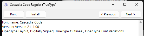 Caskaydia Code and Visual Studio · Issue #1242 · ryanoasis/nerd-fonts ...