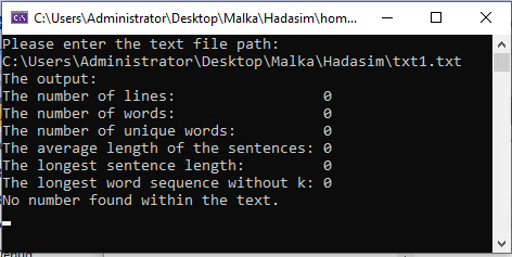 GitHub - Malka6/TextAnalysis: Returns statistics from a text file.