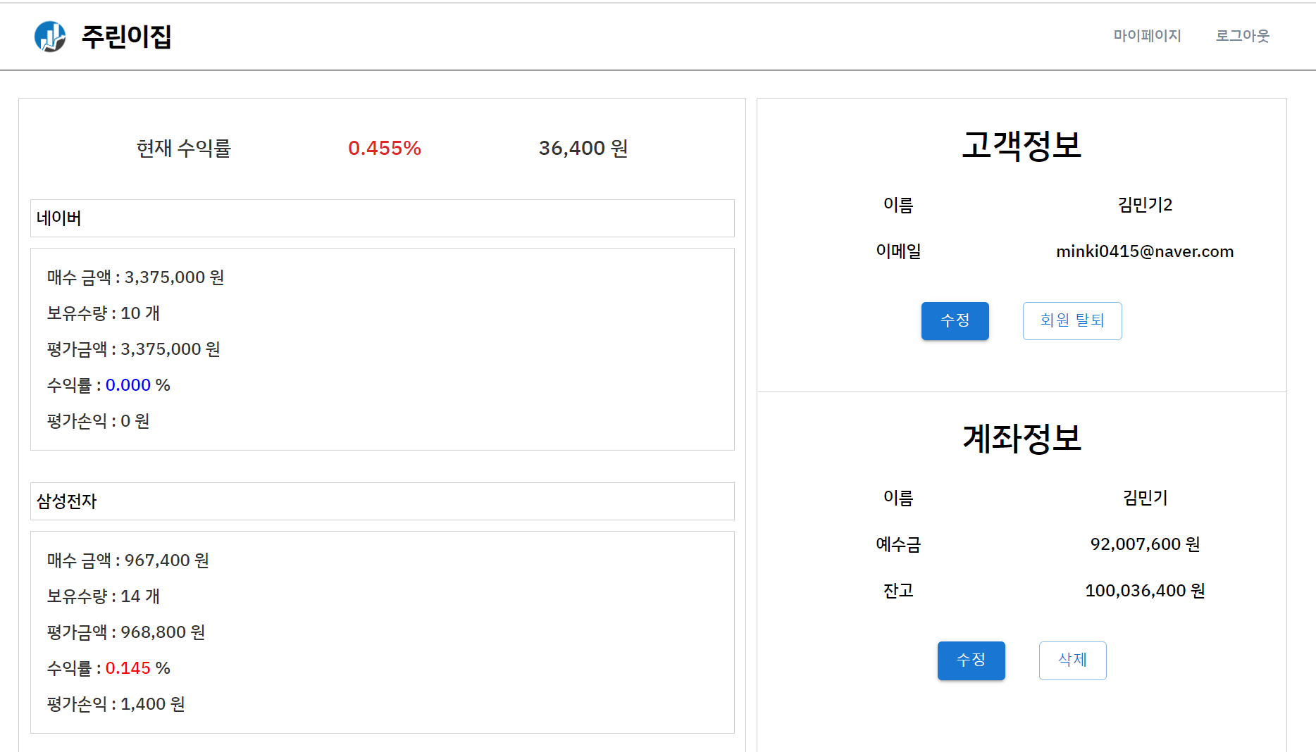 GitHub - WoojaeJang/StockSimulator-SpringBootProject: 모의 주식 사이트 개설 프로젝트