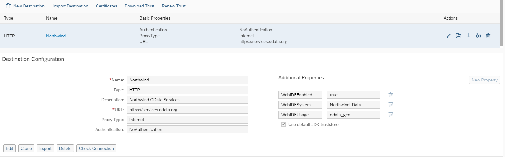 Create A Destination For The Northwind Odata Services · Issue 2916 · Sap Tutorialstutorials 2069