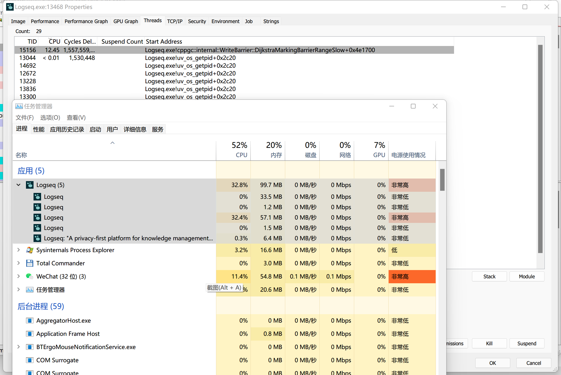 [Resolved] High CPU load in Linux (Logseq 0.5.2 ~ 0.5.4) · Issue #3421 · logseq/logseq · GitHub
