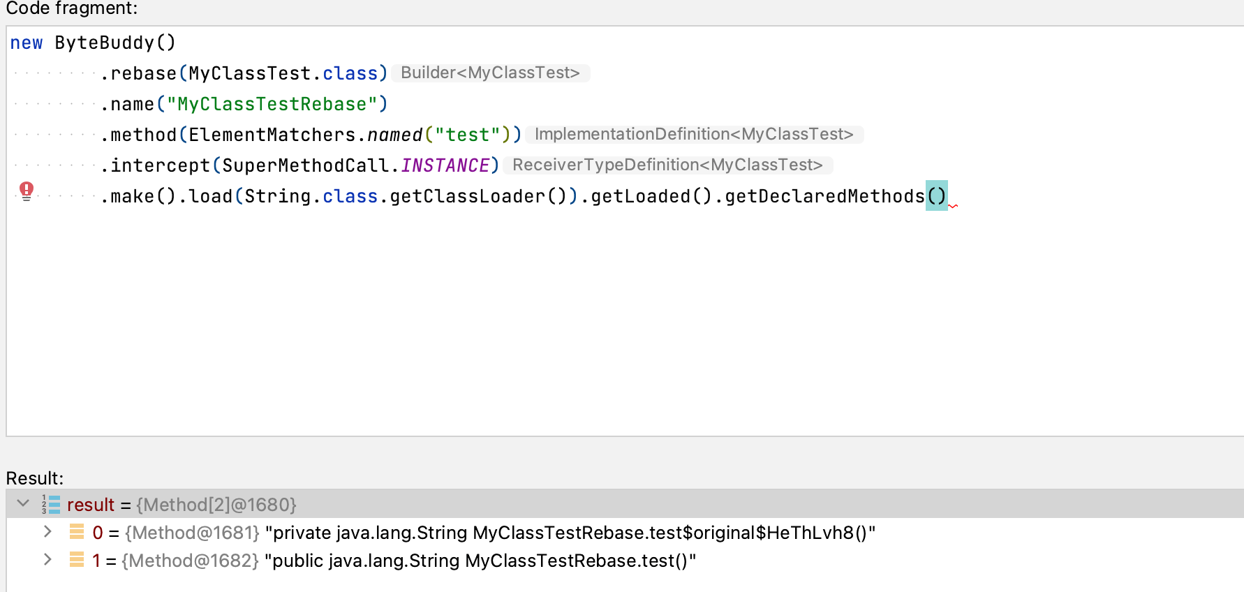 Difference rebase and redefine · Issue #1364 · raphw/byte-buddy · GitHub