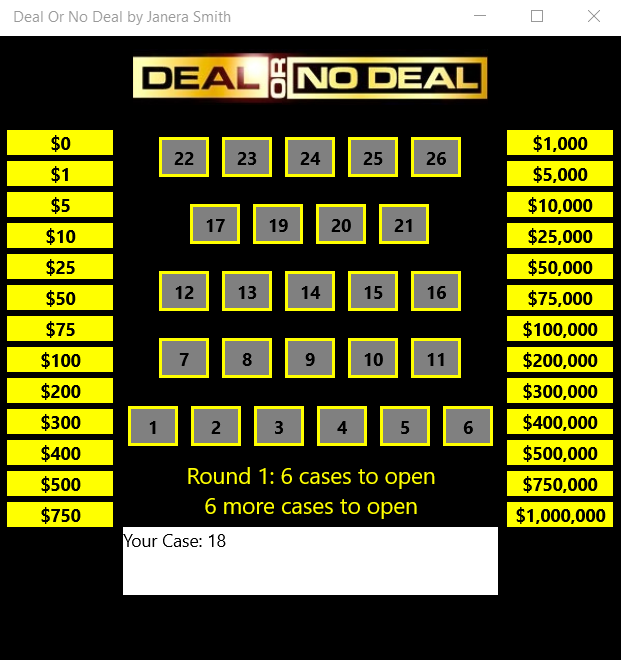 GitHub - JaneraSmith/DealOrNoDealSolution: Completed Solution of Deal ...