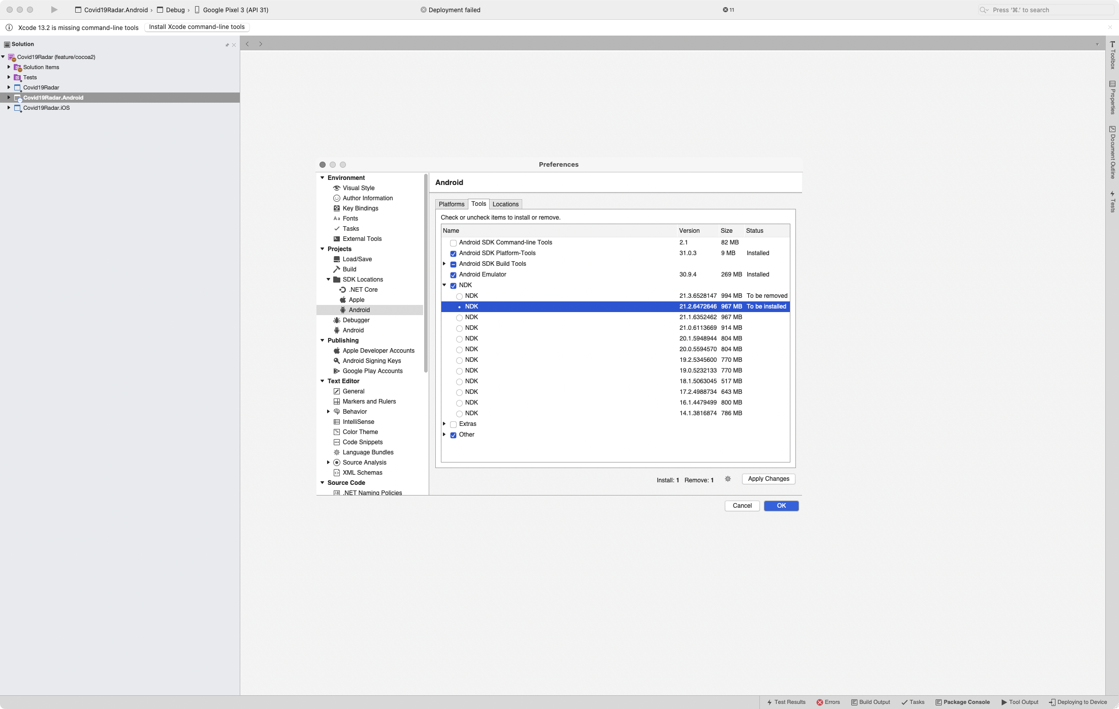 Visual Studio for Mac / .NET SDK / Xamarin.* のアップデート · Issue #615 · cocoa-mhlw/cocoa · GitHub