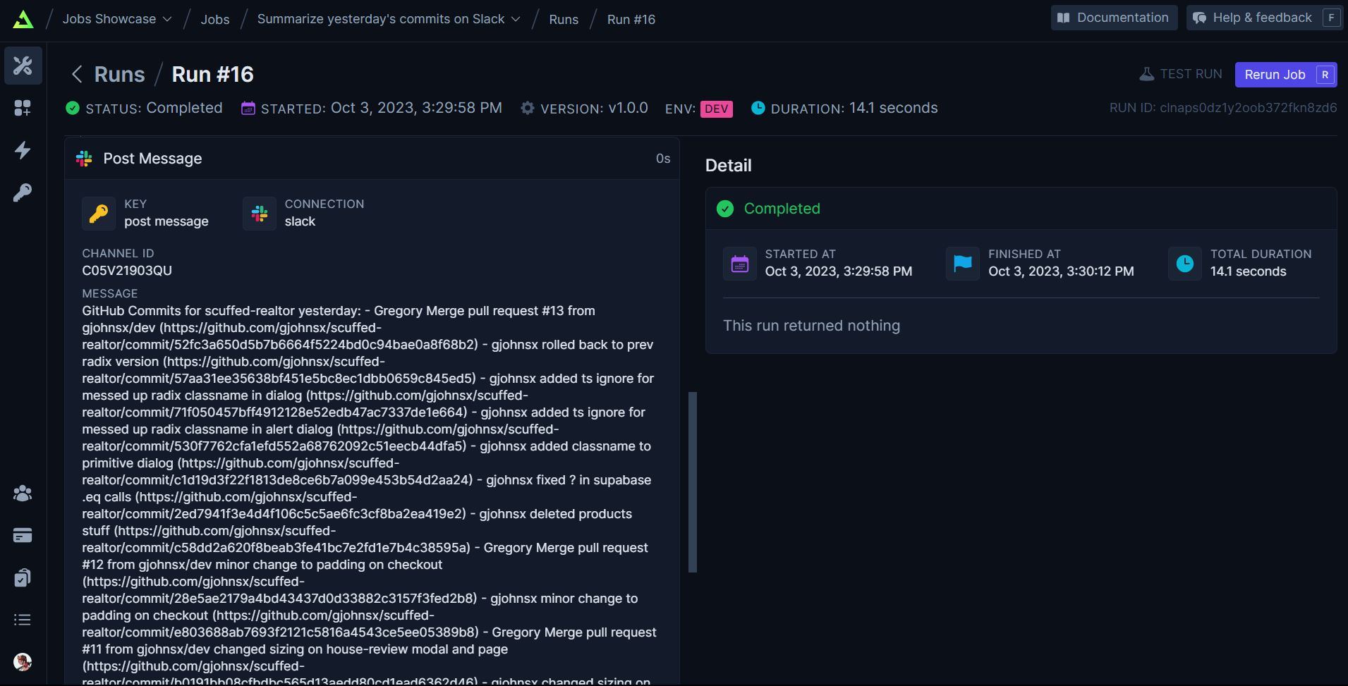 Summarize GitHub commits for daily standup · Issue #8 · triggerdotdev/jobs-showcase · GitHub