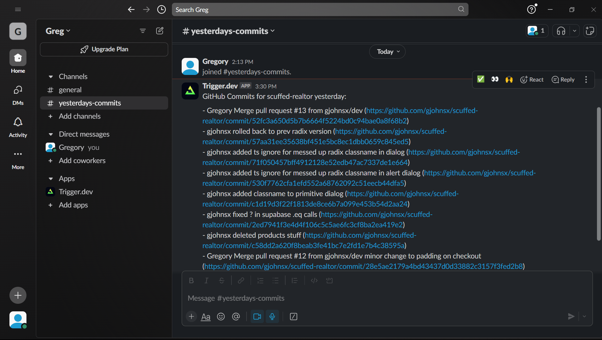 Summarize Github Commits For Daily Standup · Issue 8 · Triggerdotdev Jobs Showcase · Github