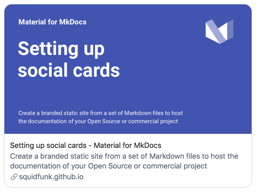 馃啎 Social Cards Plugin 路 Issue 2873 路 Squidfunkmkdocs Material 路 Github