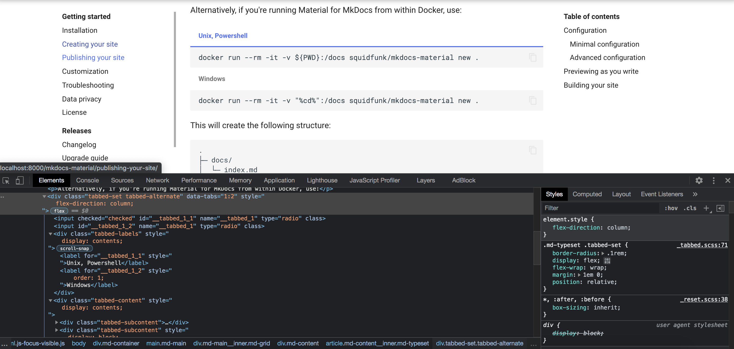 Draft: Revise HTML for Tabbed extension · Issue #1415 · facelessuser/pymdown-extensions · GitHub